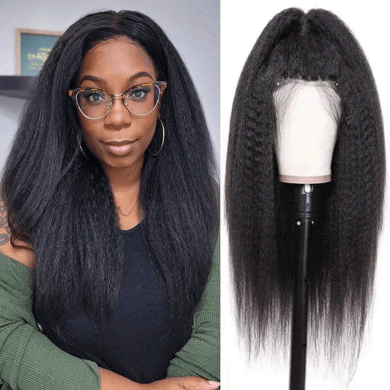 Beautyforever Lace Front Realistic Kinky Straight 150% Density Human ...