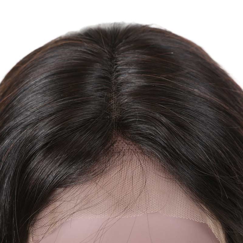 Beautyforever Natural Hairline Lace Front Middle Part Short Bob Wigs ...