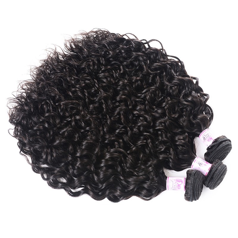 Beautyforever Brazilian Water Wave Human Hair 3 Bundles Natural Color