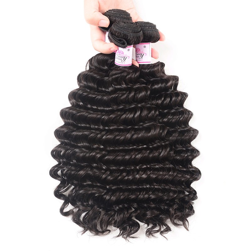 Beautyforever Best Selling Indian Deep Wave Virgin Hair Weave 4 Bundles ...