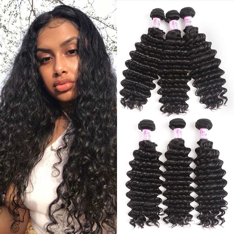 Beautyforever Best Selling Indian Deep Wave Virgin Hair Weave 4 Bundles ...