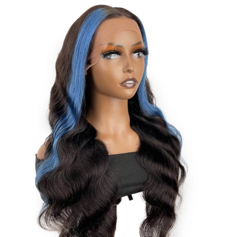 Beautyforever Body Wave Blue Black Wig 13x4 Lace Front Black Wig With ...