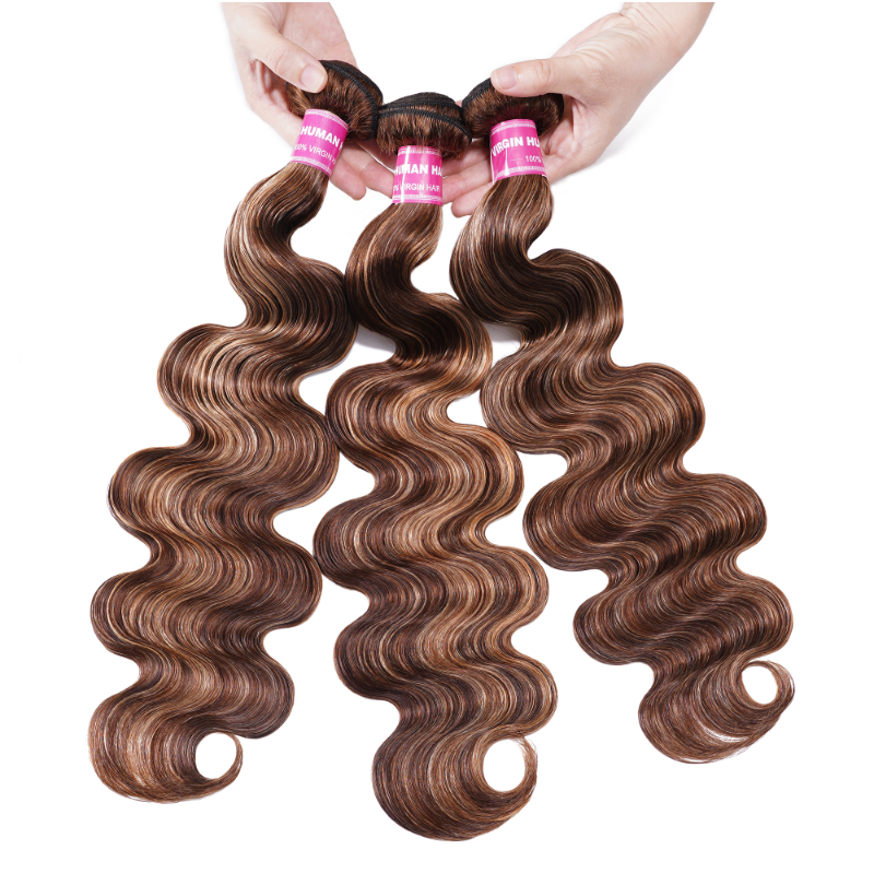 Beautyforever Three Bundles High Quality Body Wave TL412 Honey Brown ...