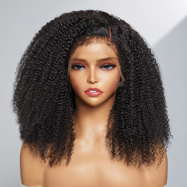 Beautyforever 4C Edges Natural Color Afro Kinky Curly 13x4 Lace Front Wigs With Baby Hair
