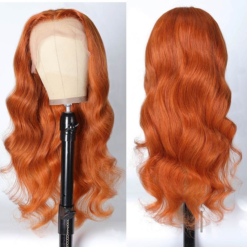 Beautyforever Cinnamon Hair Color 13x4 Colored Lace Front Wigs Body Wave Ginger Wigs With Baby Hair