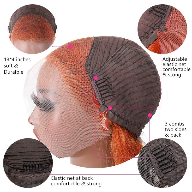 Beautyforever Cinnamon Hair Color 13x4 Colored Lace Front Wigs Body Wave Ginger Wigs With Baby Hair