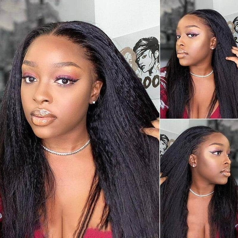 Beautyforever Kinky Straight Lace Front Wig 13X4 Lace Front Human Hair Wigs With Baby Hair