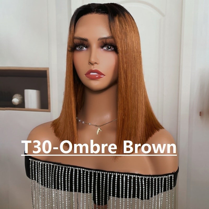 Beautyforever 13x5 T Part Human Hair Wig Piano Brown Highlight Wig P430 ...