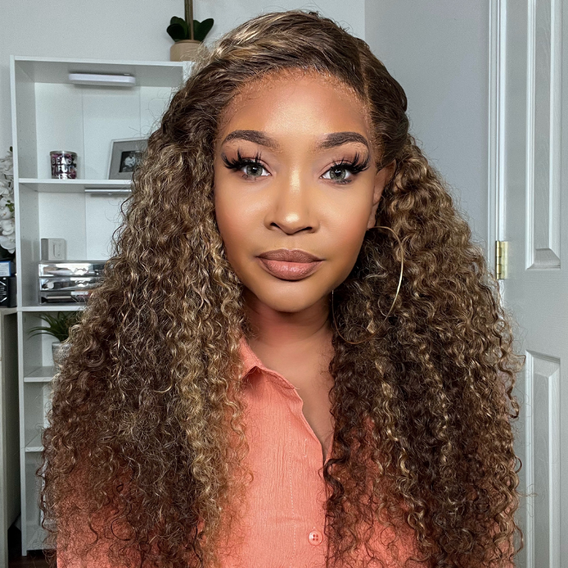 Beautyforever Jerry Curly Great Quality Blonde Color Long Curly 4x4 ...