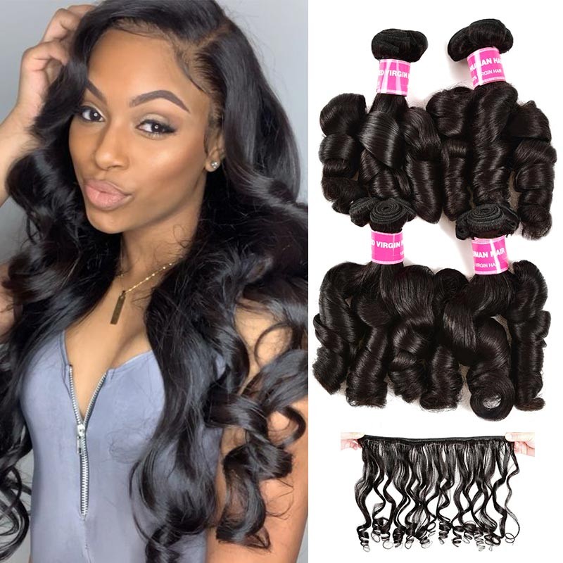 Beautyforever Bouncy Thick Funmi Hair Curly Hair Weave 4 Bundles Deals