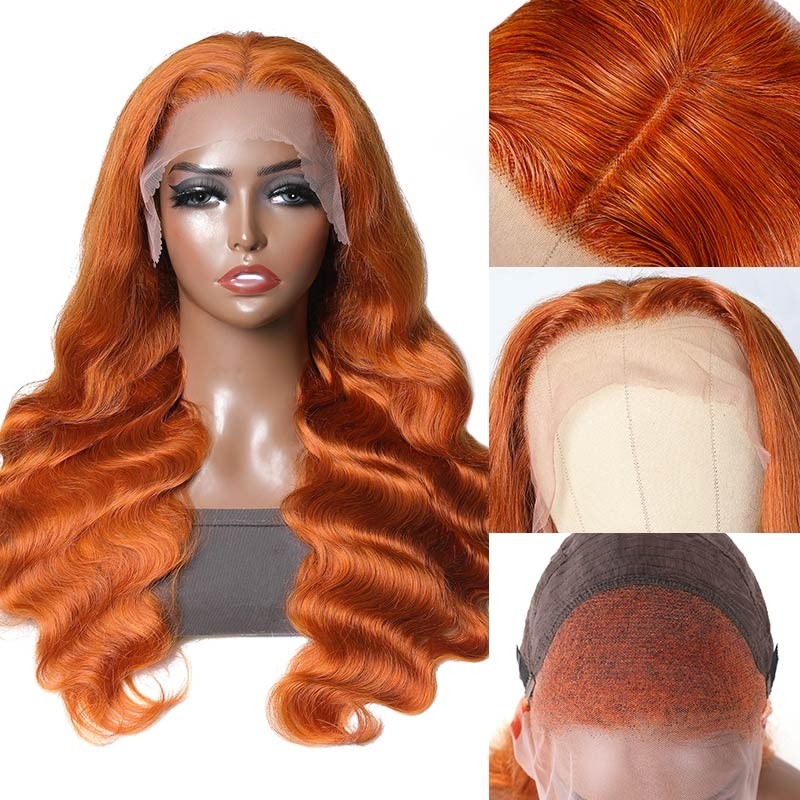 Beautyforever Cinnamon Hair Color 13x4 Colored Lace Front Wigs Body Wave Ginger Wigs With Baby Hair