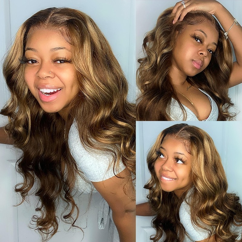 Beautyforever Highlights hair Lace Part Wig Body Wave Best Human Hair ...