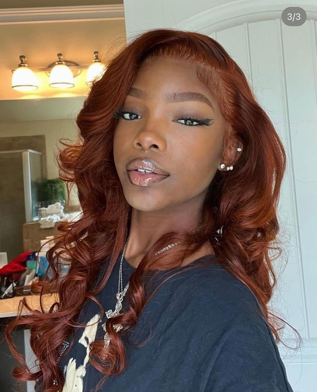 Beautyforever Glueless 33B Auburn Wig Jerry Curly Body Wave 6x4.75 / 4x4 Pre Cut Lace Closure ...