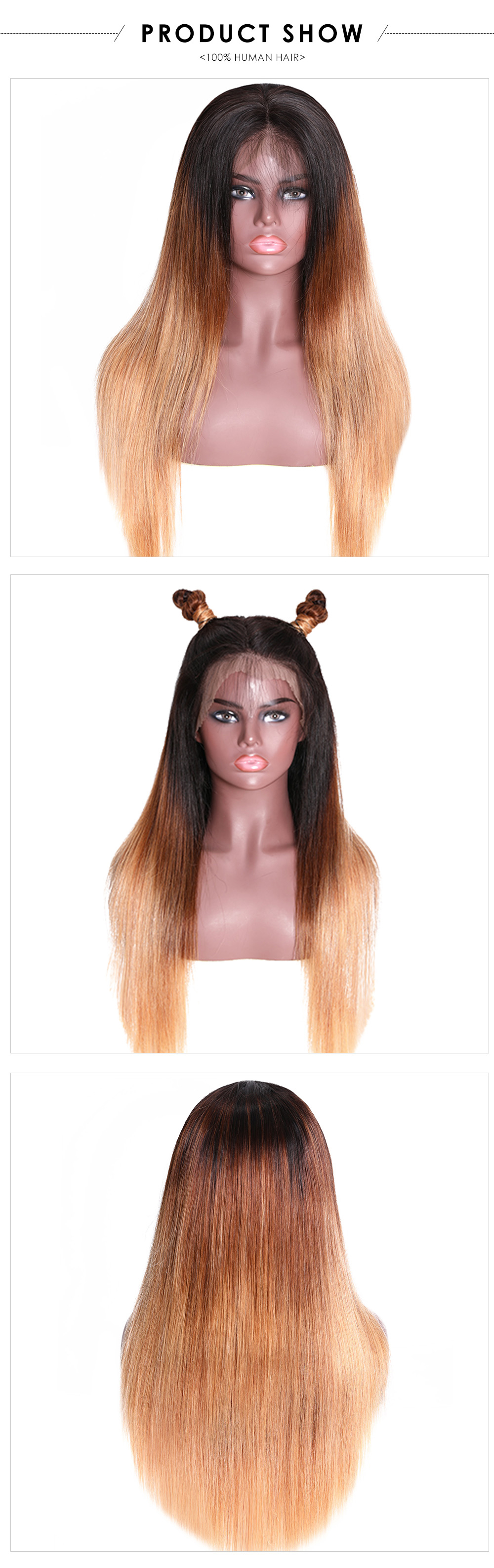 14 Inch Member Exclusive13x4 Lace Front Wigs T4/27 Ombre Hair Color ...