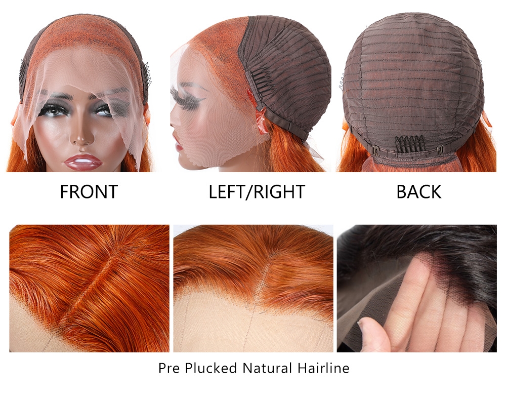 Beautyforever Cinnamon Hair Color 13x4 Colored Lace Front Wigs Body Wave Ginger Wigs With Baby Hair